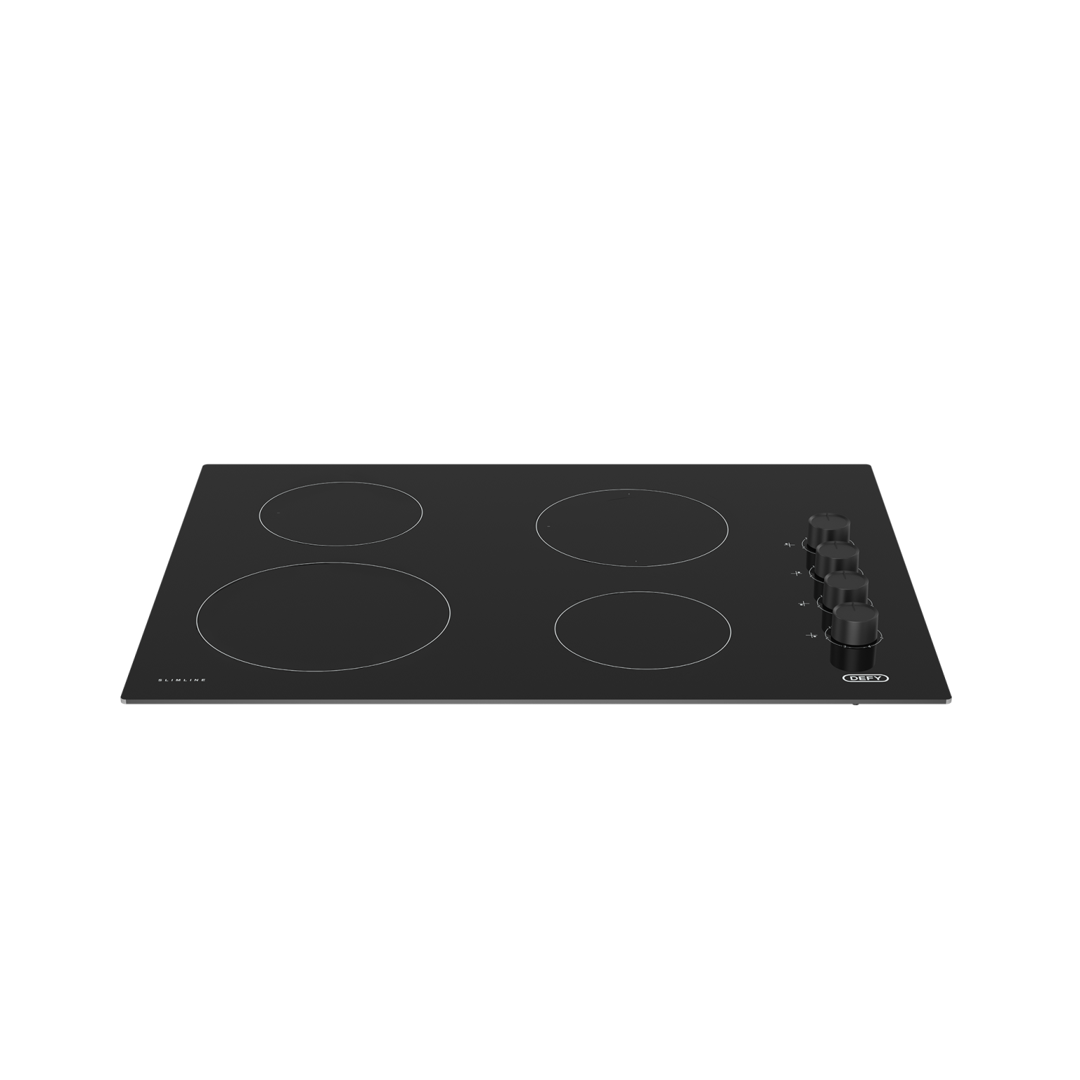 DHD411 – Defy 70cm Slimline with Control Panel – Black Glass – Furn Zone