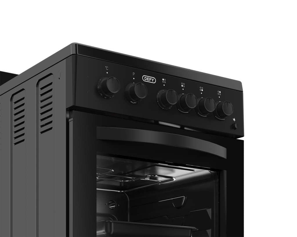 DGS578 – Defy 50cm Gas Electric Stove – Black – Furn Zone