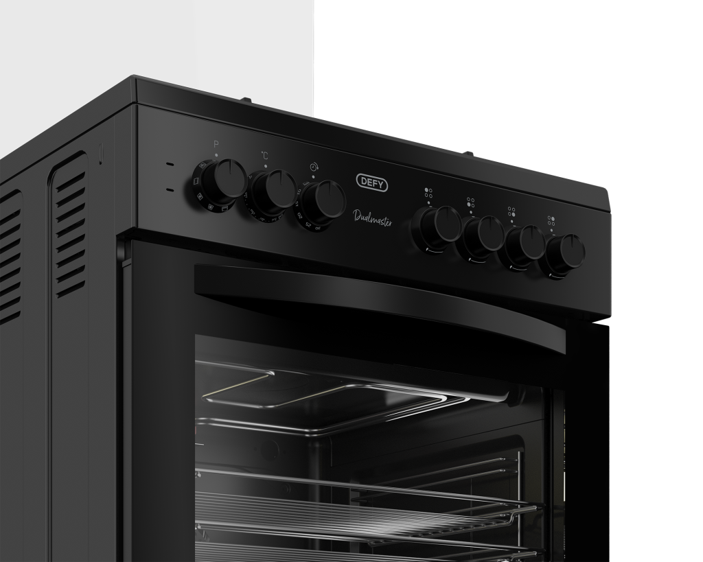 DGS606 – Defy 60cm Multifunction Gas Electric Stove – Black – Furn Zone