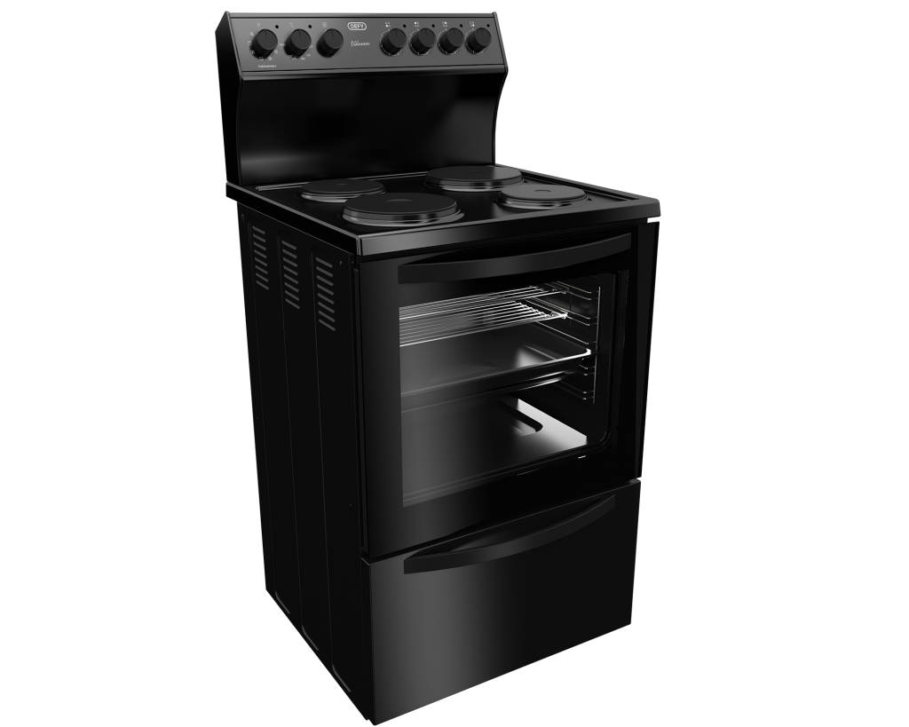 DSS697 – Defy 60cm 4 Plate Electric Stove with Thermofan+ – Black ...