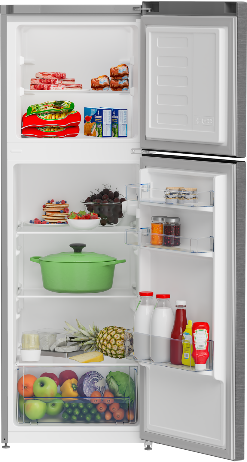 DAD239 – Defy 157L Top Mount Freezer Fridge – Satin Metallic – Furn Zone
