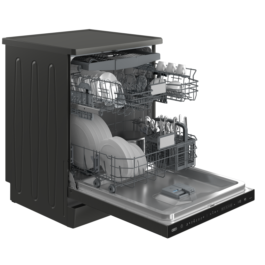 DDW377 – Defy CornerWash™ 15 Place Dishwasher – Dark Inox – Furn Zone
